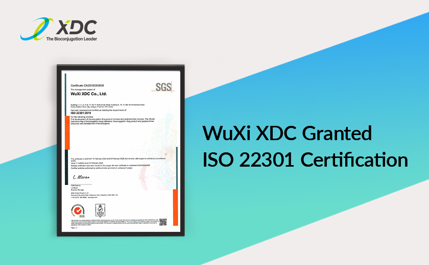 WuXi XDC Granted ISO 22301 Certification